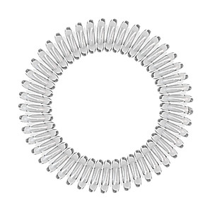 invisibobble SLIM Traceless Spiral Hair Ties - Pack of 3, Crystal Clear - Strong Elastic Grip Coil Hair Accessories for Women - No Kink, Non Soaking - Gentle for Girls Teens and Thick Hair