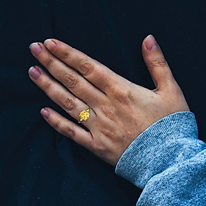 Clara Pucci 3.0 ct Round Cut Solitaire Natural Yellow Citrine Engagement Bridal Promise Anniversary Ring in 18K Yellow Gold Size 7.5