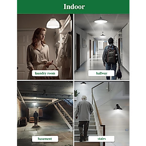 Motion Sensor Light Bulbs Outdoor, 9W (60 Watt Equivalent) 800LM, 4-Pack A19 Security LED Bulb 5000K Daylight White, E26 Motion Activated LED Bulb, for Front Door Porch Garage Basement Hallway