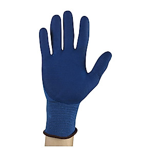Ansell Healthcare 111714 Series 11-818 HyFlex Light Nitrile Duty FORTIX Foam Glove, Size 7, Blue (Pack of 144)