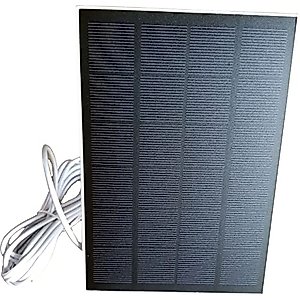 Solar Panel for Camera 3.3W Powered Surveillance Cam 10ft Charging Cable 5V microUSB Port