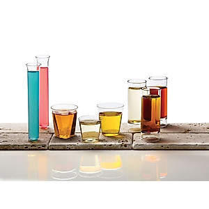 Party Essentials N151521 Hard Plastic Tube Shot, 1.5 oz. Capacity, Clear (12 Packs of 15)