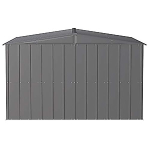 Arrow Shed Classic 10' x 12' Outdoor Padlockable Steel Storage Shed Building, Charcoal