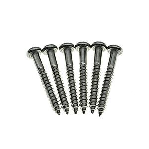 KAISH 6-Pack Stainless Steel Phillips oval-head Vintage Style Guitar Tremolo Bridge Mounting Screws for Strat/Stratocaster