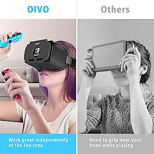 VR Headset Compatible with Nintendo Switch & Nintendo Switch OLED Model, OIVO 3D VR (Virtual Reality) Glasses, Switch VR Labo Goggles Headset for Nintendo Switch