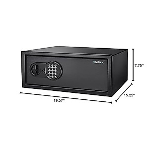 BARSKA 1.2 Cubic Ft Steel Electronic Digital Security Solid Steel Safe with Keypad Lock
