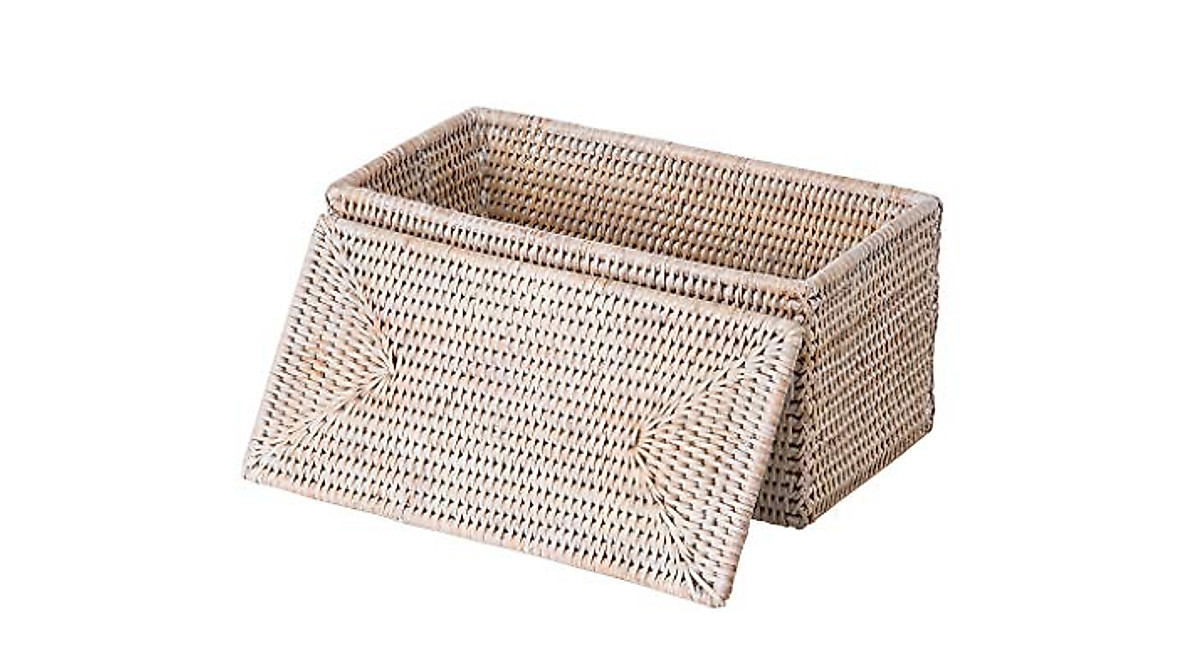 Kouboo La Jolla Rattan Storage Basket - Stylish Toilet Roll Holder