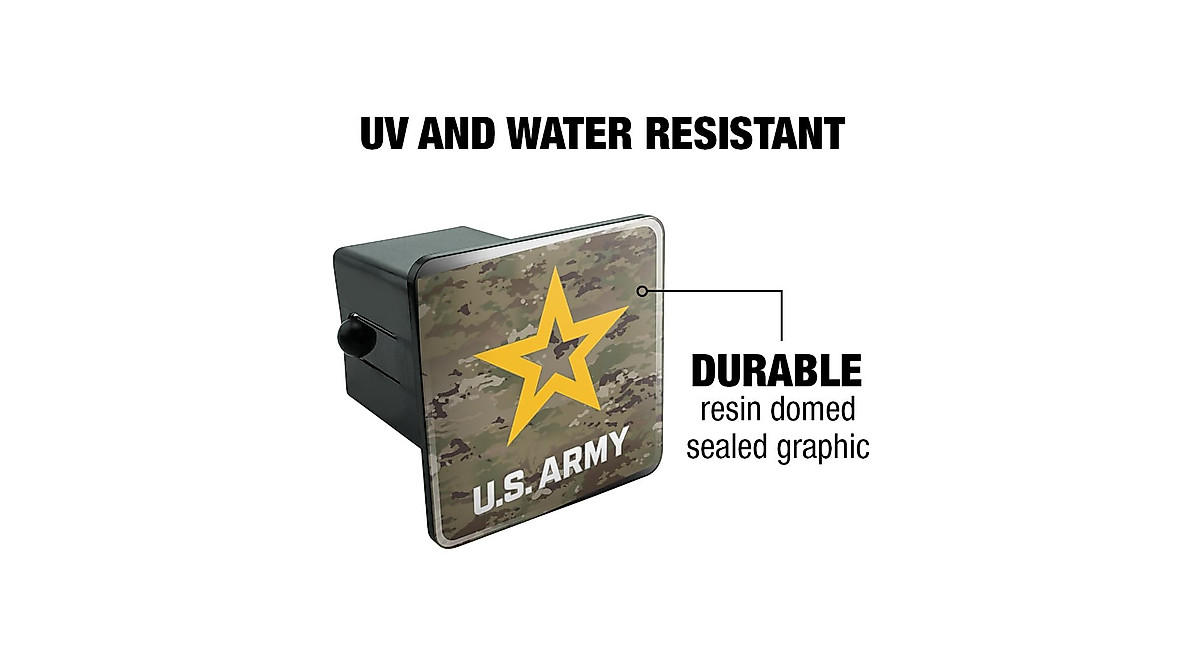 U.S. Army Logo Camo Tow Hitch Cover – Durable & Official