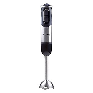 5 Core Immersion Blender Handheld Electric Whisk Hand Blender 8-Speed 500W Hand Held Stick Blender with Food Grade Stainless Steel Blades for Perfect for Smoothies Puree Baby Food Soup