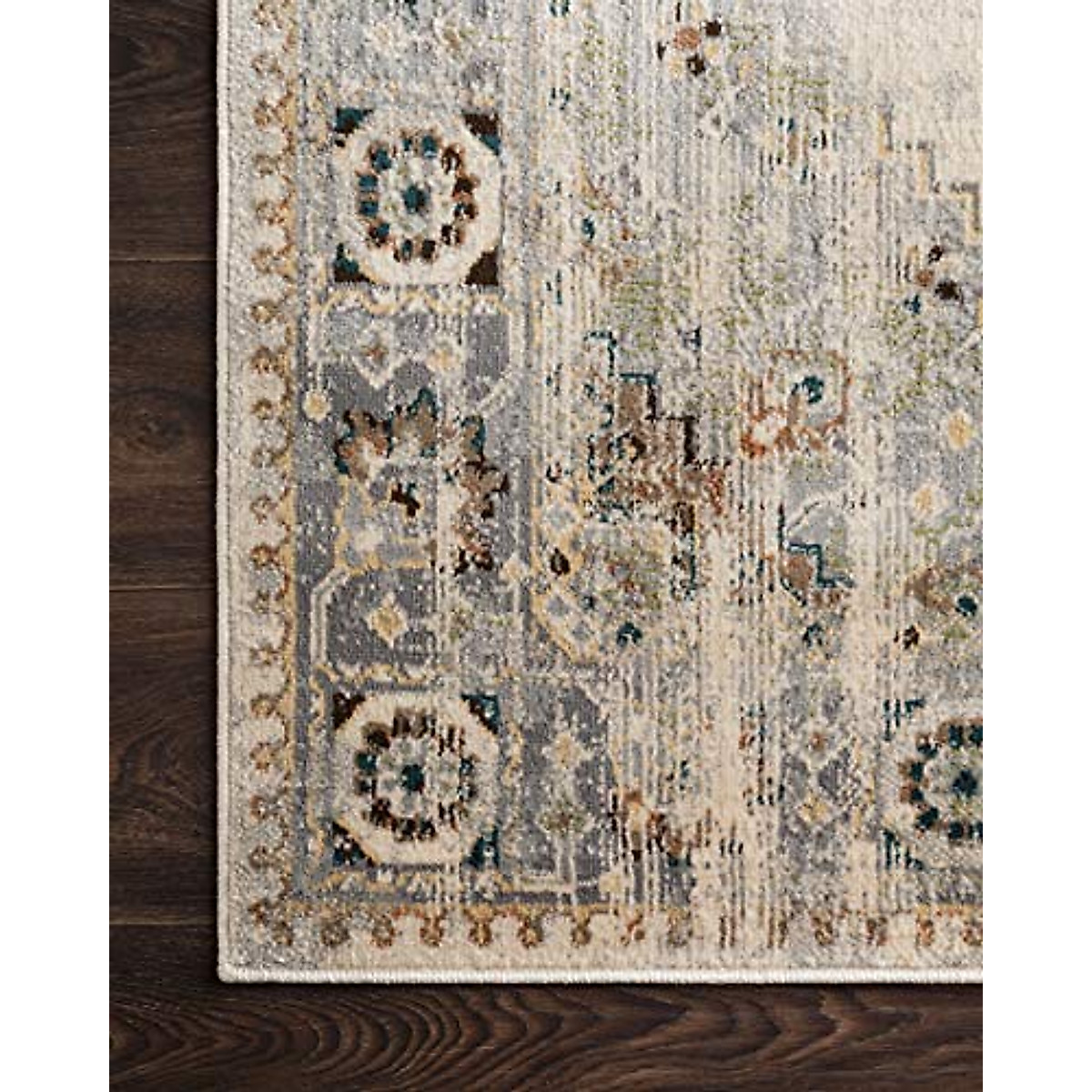 Loloi II Isadora Collection ISA-01 Oatmeal/Silver, Transitional 2'-0" x 3'-0" Accent Rug