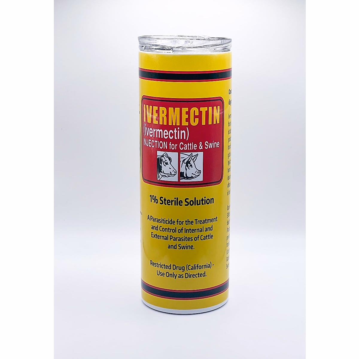 Ivermectin themed - 20oz stainless steel drinking tumbler - funny gifts - Does NOT include ivermectin, white elephant christmas