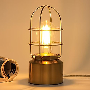 Haian Support 3-Way Dimmable Industrial Table Lamp with USB Ports