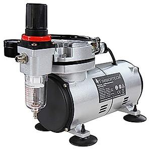 TIMBERTECH Airbrush Kit with Compressor, Multi-Purpose Airbrush Compressor Set, Dual Action Gravity Feed Airbrush with Air Hose for Hobby, Body Tattoo, Model Painting, Automotive Graphic, Make-up