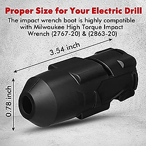 Impact Protective Boot, Electric Tools 49-16-2767 High Torque Impact Wrench Boot, 2767 Boot Compatible for Milwaukee M18 FUEL 1/2 & Milwaukee Protective Boot 2767-20 & 2863-20