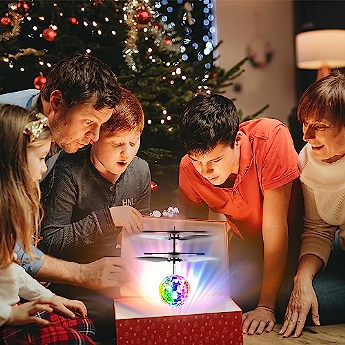 KPPIT Kids Flying Orb Ball, Upgraded Orbiter Flying Disco Ball Mini Drone Toy with Remote LED Hand Controlled Helicopter Games Indoor Outdoor Hover Ball Floating UFO Toys for Boys Girls