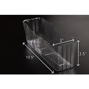 Plastic Liners for Wood Boxes (10.5”x 3” x 3.5”) Clear Plastic Liners for Planters l Plastic Liner Inserts for Planters (Sell in Pack of 12) (to fit12 Planter) (L120404)