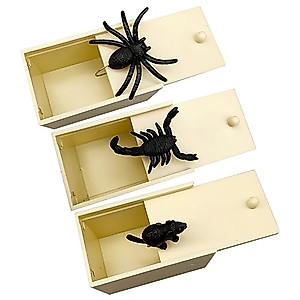 Toyvian 9 pcs Toy Trick Secret Joke Toys with Spiders Surprise Halloween Spider Kids Housebeige Scared Fun Simulation Funny Mouse Realistic Fake in Gag Wooden Prank Party Joking Plastic