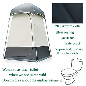 Outdoor Shower Tent Changing Room Privacy Portable Camping Shelters (Gray)