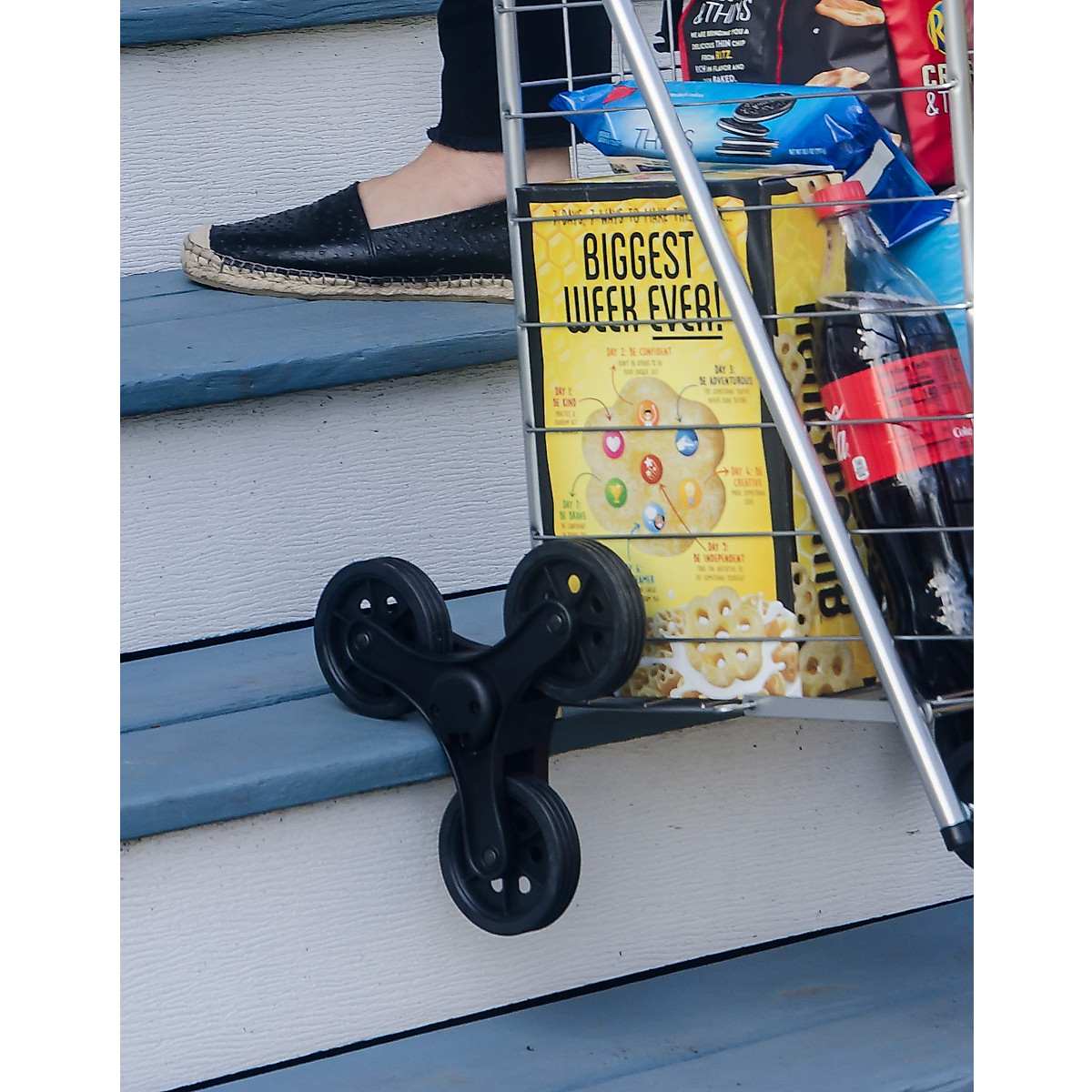 Helping Hand FQ39905 Stair Climber Folding Cart with Wheels and Handle