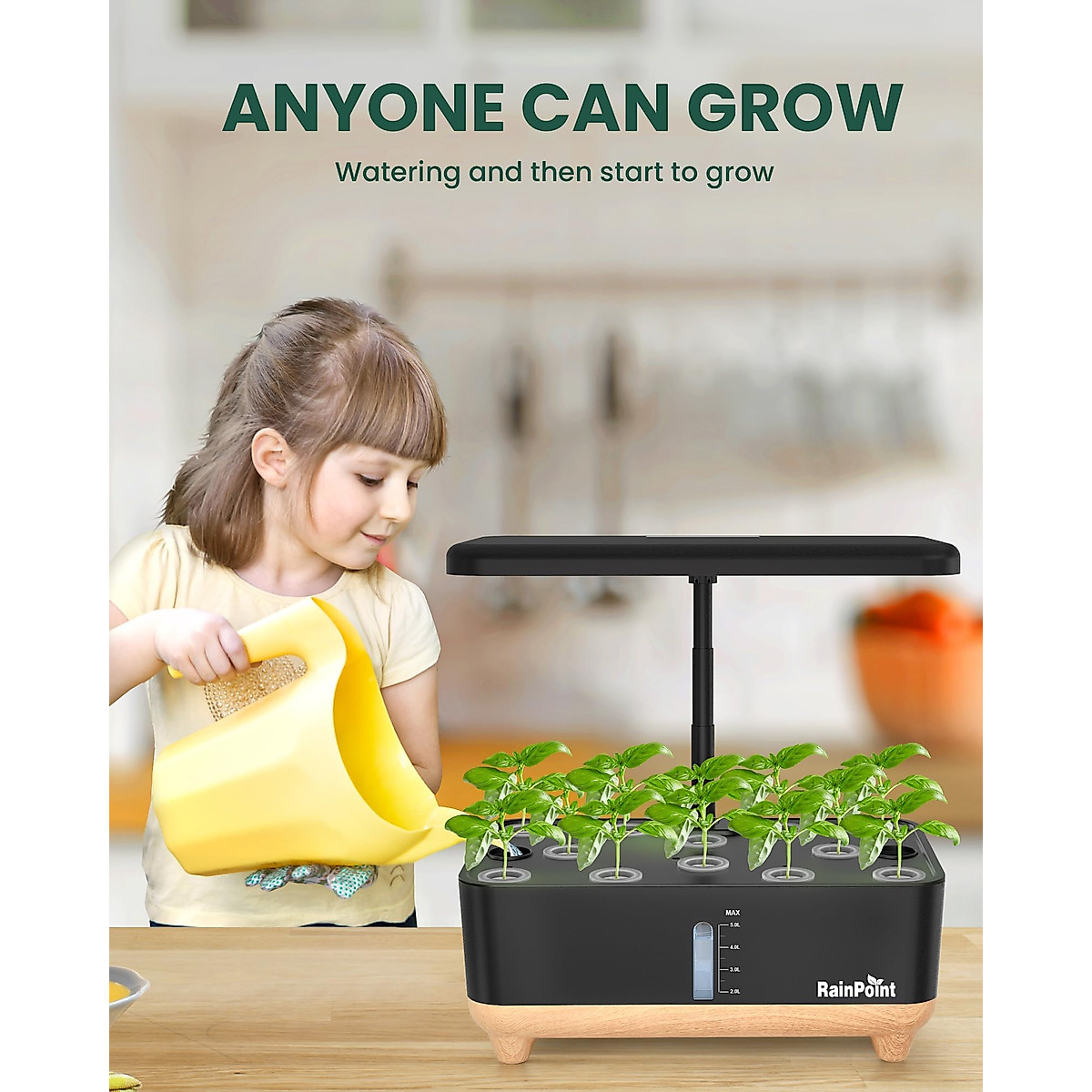 RAINPOINT Indoor Hydroponics Growing System,13 Pods Hydroponic Garden Planter, Vegetable Growing System Kit, Kitchen Christmas Gifts for Women, Hydro Garden Herb Grower