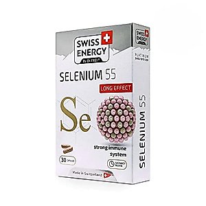 Swiss Energy, Selenium 55, Selenium for The Immune System and Thyroid Gland, 30 Herbal Capsules