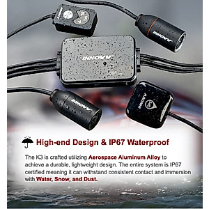 INNOVV K3 Dual Channel Motorcyle Motocam with WiFi, GPS, Parking Mode and IP67 Water-Resistant (microSD Card not Included)