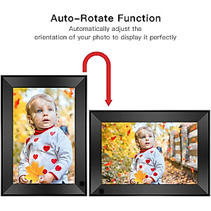 Digital Picture Frame Upgrade 9 Inch WiFi Digital Photo Frame with IPS HD Touchscreen, Auto-Rotate,Auto Dim, Share Photos and Videos Instantly via App from Anywhere