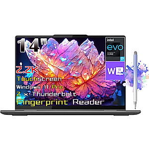 Lenovo Yoga 7i 2-in-1 14" 2.2K 16:10 Touchscreen 0.69" Slim Laptop Intel Evo 10-Core i7-1355U 2 x Thunderbolt Wi-Fi 6 Long Battery Life - 12H Win11Pro W/Stylus Pen (16GB RAM | 512GB PCIe SSD)