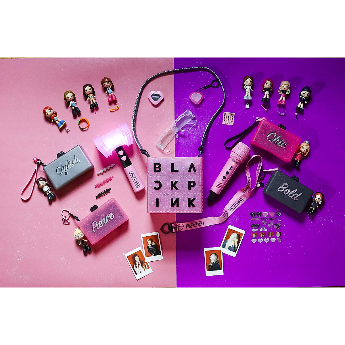 Blackpink Broken Heart Superstars, Mystery Box, Featuring 3” Lisa, Jennie, Jisoo or Rosé K-Pop Idol Doll, Including 3 Accessories, 1 Charm Bracelet, and 1 Charm
