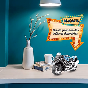 YA LE MING Motorcycle Toy,Pull Back Vehicles,with Light and Music Toys Motorcycle Model, Motorcycle Toys for 3+ Year Old Boys Girls (Blue)