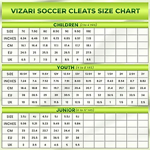 Vizari Stealth FG Soccer Shoes | Firm Ground Outdoor Soccer Shoes for Boys and Girls | Lightweight and Easy to wear Youth Outdoor Soccer Cleats | Green/Black | Little Kid