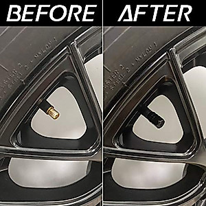 JUSTTOP Car Tire Valve Stem Caps, 12pcs Air Caps Cover, Universal for Cars, SUVs, Bike, Trucks and Motorcycles-Black