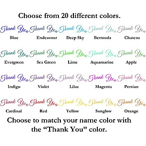 (24 Pack) Thank You Cards With Envelopes For Graduation – Folded Personalized Cards – Choice of 20 Colors – 100lb (270 GSM) Cardstock and 70lb Envelopes (24 5x7 Cards & A7 Envelopes)