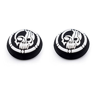 2 in 1 Analog Stick Joystick Rubber Silicone Cap Thumbstick Thumb Grip Cover Case Skin Joystick Grips for PS5 PS4 PS3 Xbox One Xbox 360 Controller (S)