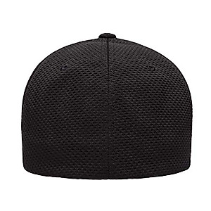 Flexfit mens Cool & Dry 3d Hexagon Jersey Hat, Black, Small-Medium US