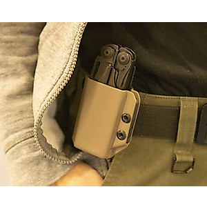 FDO Industries Kydex Sheath compatible with Leatherman Surge -Made in USA-(Black)