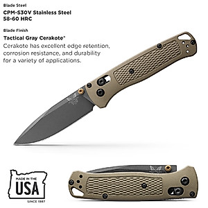 Benchmade - Bugout 535 EDC Knife with Ranger Green Grivory Handle (535GRY-1)