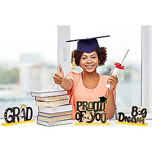 4PCS Graduation Decorations 2023 Table Centerpieces - Congrats Grad Party Decor Supplies Ornaments (Assembly Needed)