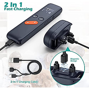 Dog Shock Collar, Electric Dog Training Collar with Remote 2680FT, IPX7 Waterproof Bark Vibrating Dog Collar with 4 Training Modes, Rechargeable E-Collar for All Breeds, Sizes