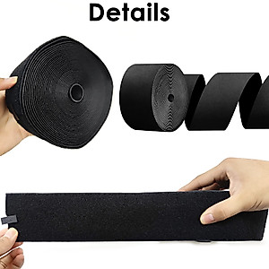 NA Rovepic 394 Inch Couch Gap Blocker Adjustable Bumper for Under Furniture with 19.5 Inch Adhesive Mounting Strap Avoid Things Sliding Under Furniture Bumper Stopper Guards for Bed Bottom (Black)