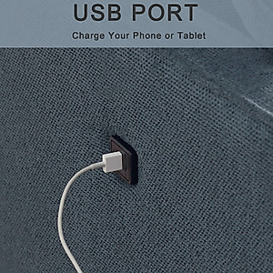 Plococo Mid-Century Modern 3 Seat Sofa Couch, The Ultimate Comfort Experience Loveseat with Thick Cushions,Waterproof Fabric,and USB Port,Blue