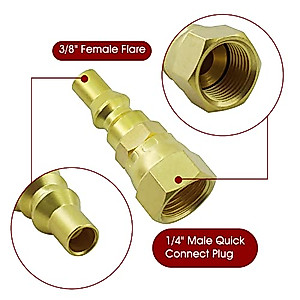 MENSI New Propane Gas BBQ Grill, Heater Appliance 1/4" Quick Key to Hook Up Your Low Pressure RV's Quick-Connect