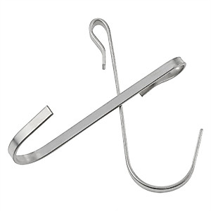 Dsjnf J Shaped Stainless Steel Hooks Wire Rack Hooks Sink Hooks Heavy Duty Hooks for Kitchen Bedroom Office Wire Rack Hanger Accessories -16PCS