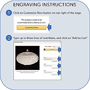 Gold Oval Engraved Pendant - Hanging Plate Medallion Plaque for urns That can’t be Engraved - Includes Smooth Satin Ribbon - Made in Brass - Black Engraving (Gold Tone)