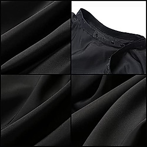 HOOMBOOM Professional Salon Cape with Snap Closure, Waterproof Hair Salon Cutting Cape Barber Hairdressing Cape with Adjustable - 47" x 55" Black