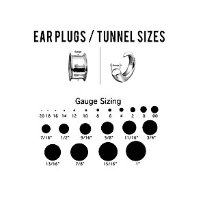 BodyJewelryOnline Double Flared Ear Tunnels (2 Pieces), Super-Thin Walled, Lightweight, Silicone Material, 0 Gauge (3/8") Size, White Color, Hypoallergenic, Smooth, Comfortable, Durable