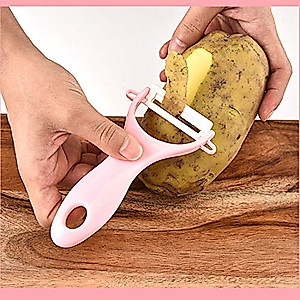 Neal LINK pink knife set with block-knife set pink kitchen accessories-knives set for Kitchen Peeler