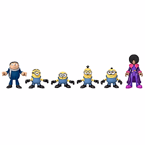 Fisher-Price Imaginext Minions Figure Pack, Set of 6 Film Character Figures for Preschool Kids Ages 3-8 Years
