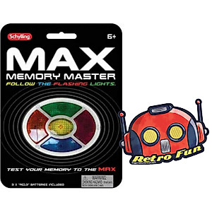 Big Game Toys~MAX Memory Game Simon Says Handheld Electronic Game Lights Sound Travel Portable + Free Sticker
