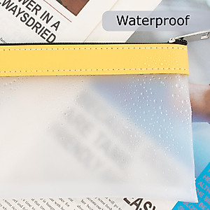 BIPEND 6 Pack Clear Pencil Pouch with Zipper, Pencil Case, Small Pencil Bag, Clear Makeup Pouch, Pen Holder, Money Organizer for Cash